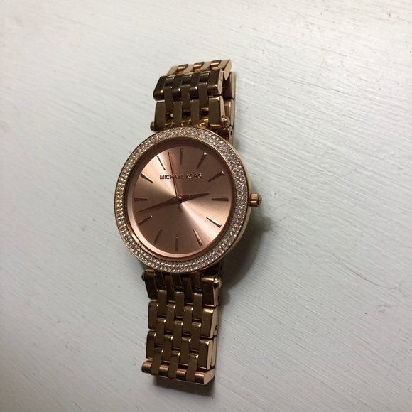 Michael Kors | Accessories | Michael Kors Mk392 Darci Rose Gold Crystal ...